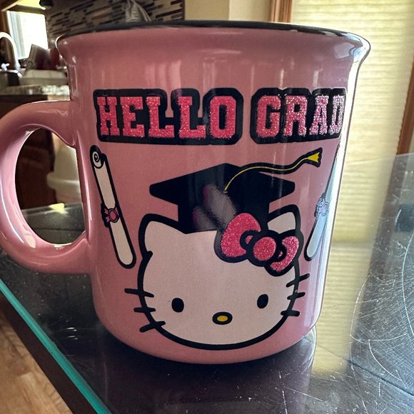 Hello Kitty | Dining | New Hello Kitty Sanrio Hello Grad Pink Glitter ...